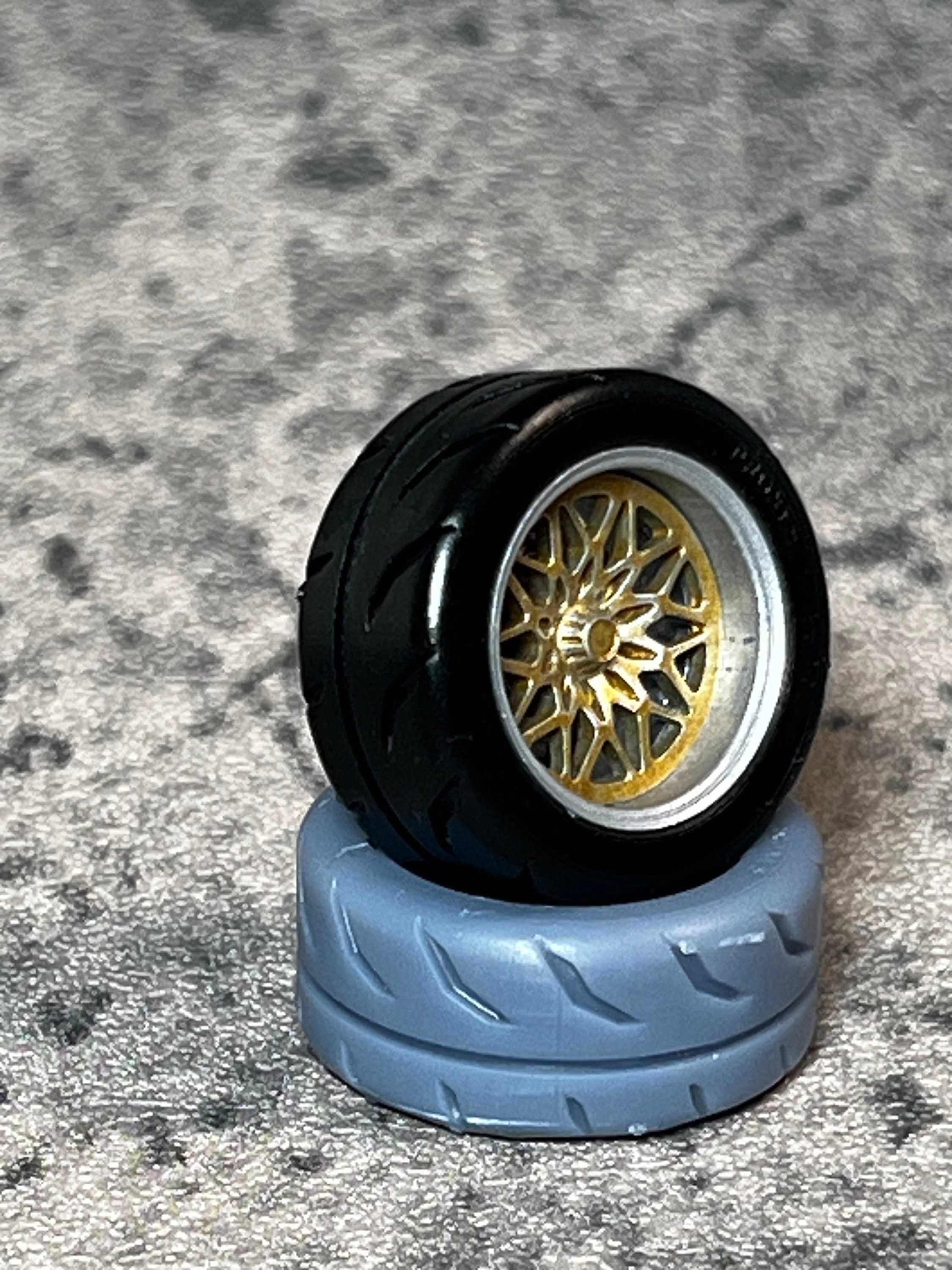 1/24 Scale Resin 3d Printed “snowflake” Style Model Car Wheel Set - Etsy