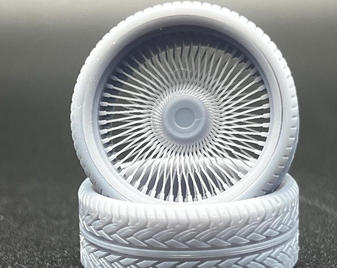 1:24 Scale 25” “spoke” Style Full Wheel Set for Scale Modeling - Etsy