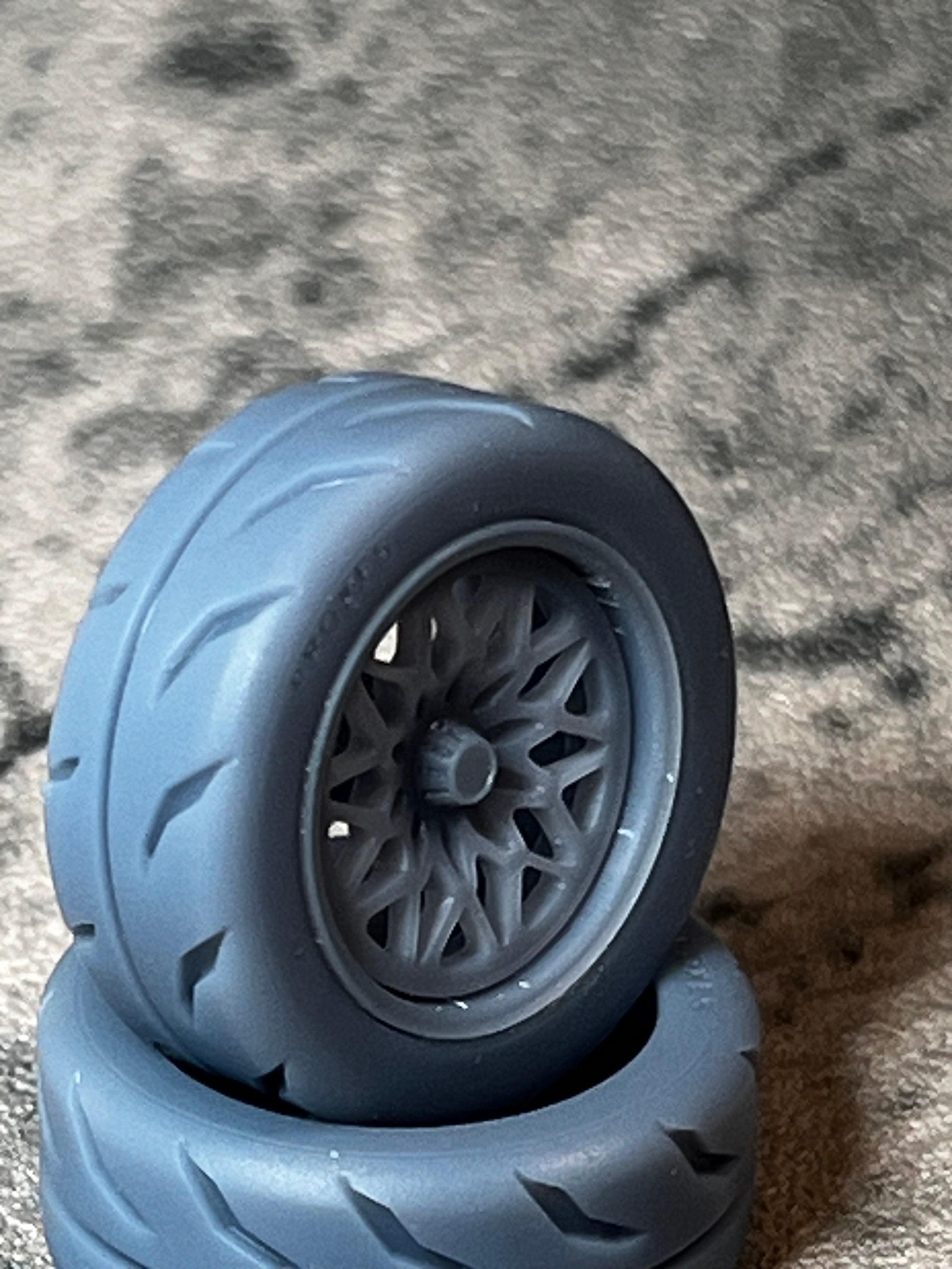 1/24 Scale Resin 3d Printed “snowflake” Style Model Car Wheel Set - Etsy