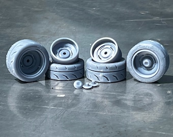 1:24/25 Scale Resin 3d Printed pro-touring Style Model Car Wheel Set - Etsy