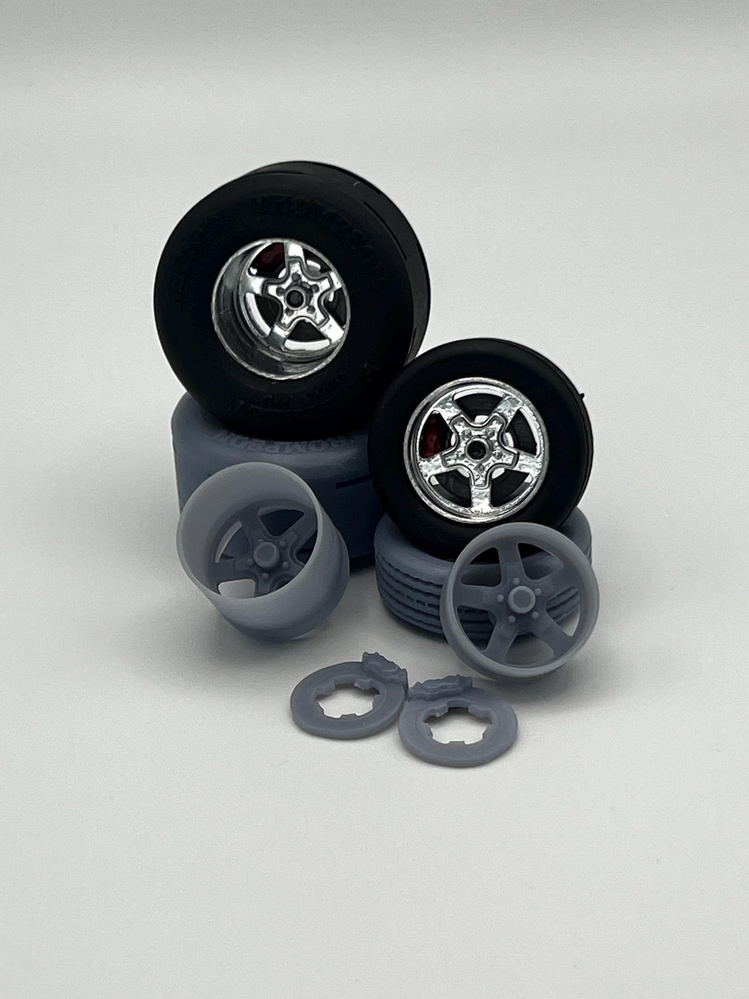 1:24 Scale 4-piece Drag Racing "weld Prostars" Style 3d Printed Wheel ...