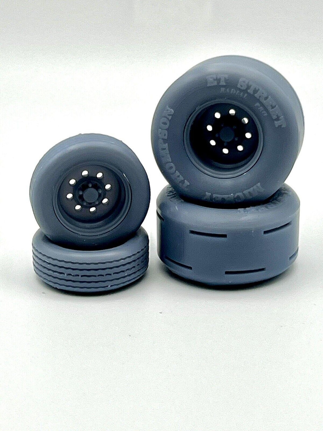 1:24 Scale Drag Racing "weld" Style 3d Printed Wheel Set for Scale ...