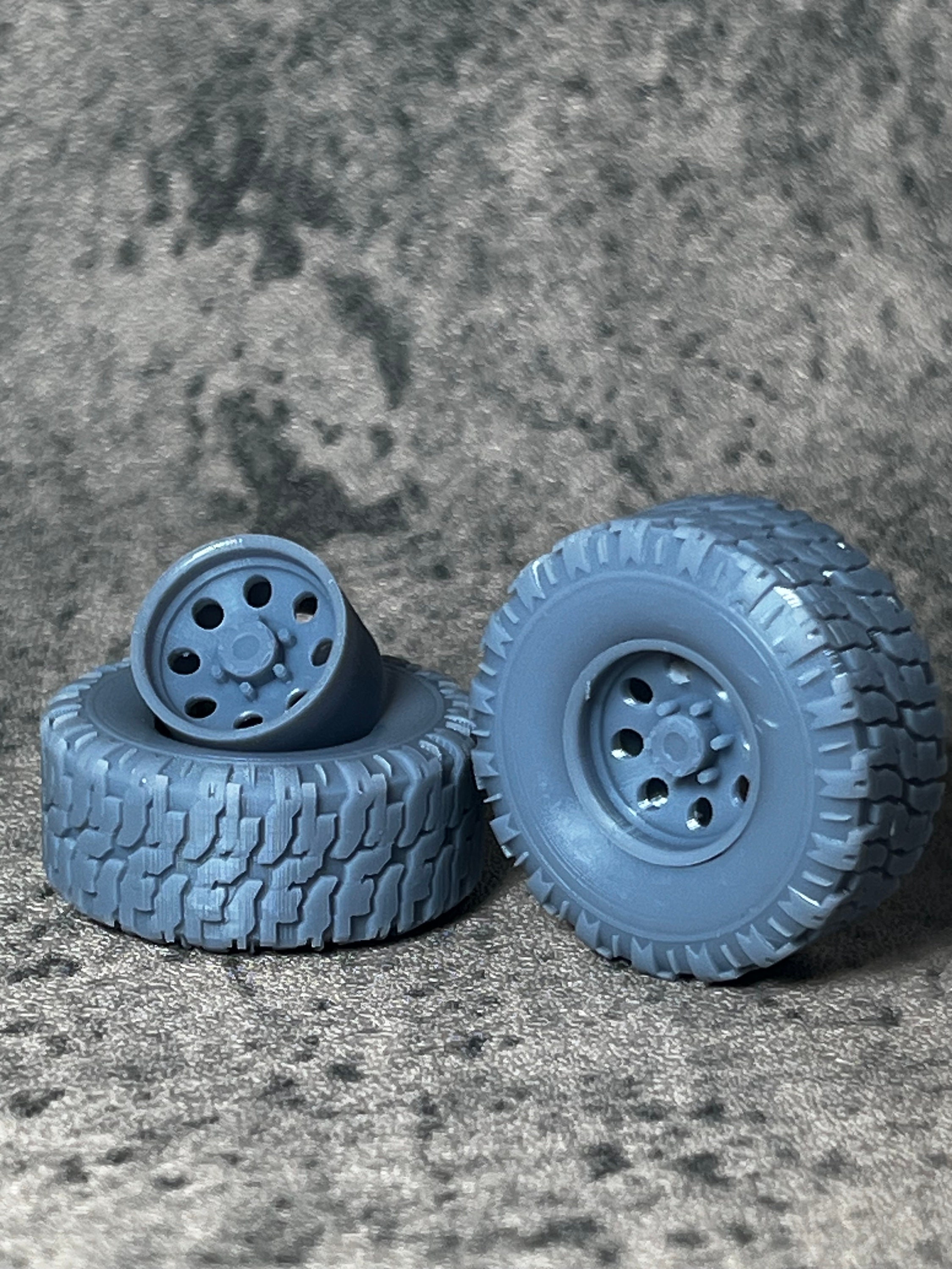 Off-road 1/24, 1/25 Scale Resin 3d Printed Model Wheel Set - Etsy