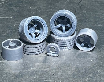 1:24/25 Scale Resin 3d Printed pro-touring Style Model Car Wheel Set - Etsy