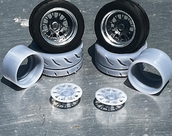 1/24 Scale 22in big Slot Mags Resin 3D Printed Model Car Wheel Set - Etsy