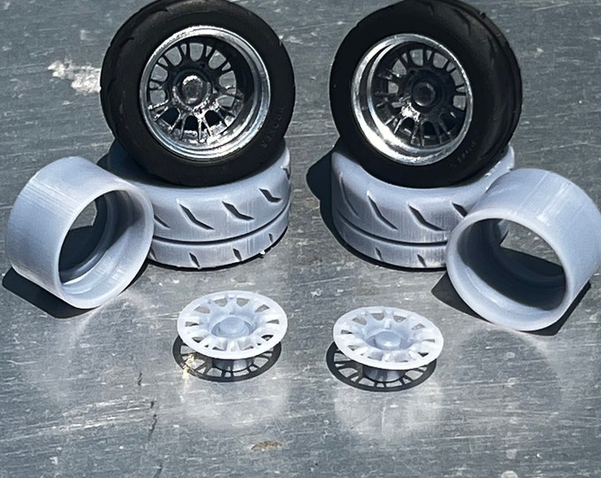 1:24/25 Scale Resin 3d Printed “pro-touring” Style Model Car Wheel Set ...