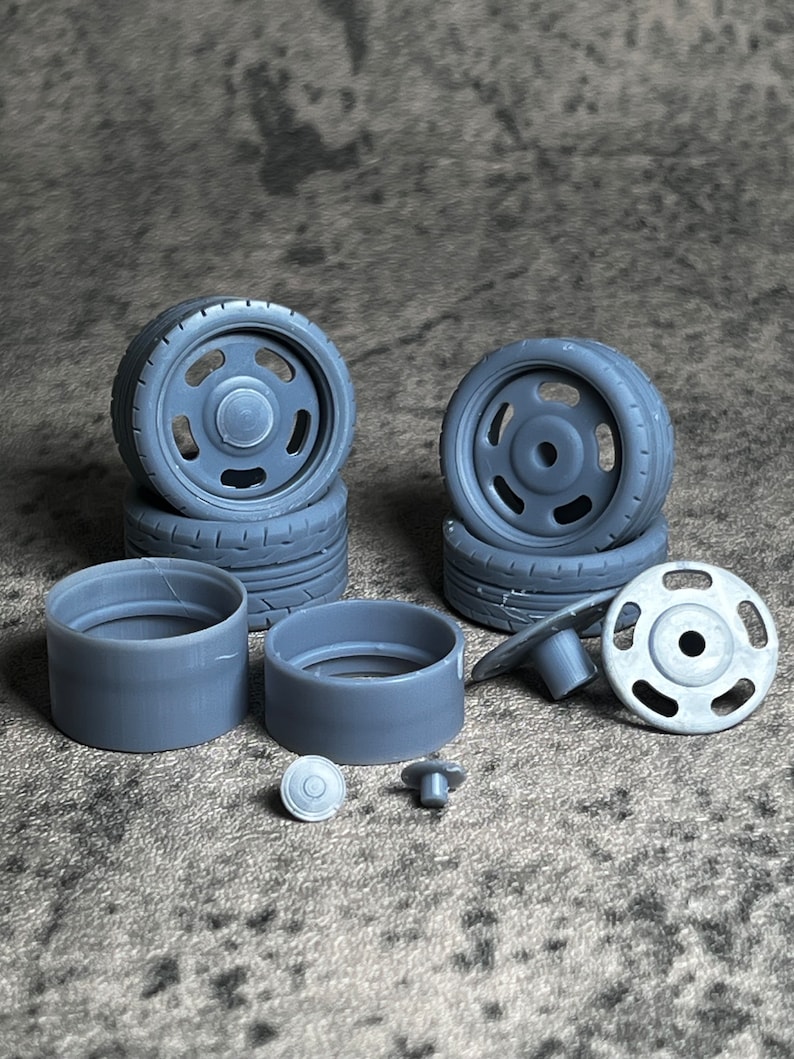 1/24 Scale 22in big Slot Mags Resin 3D Printed Model Car Wheel Set - Etsy