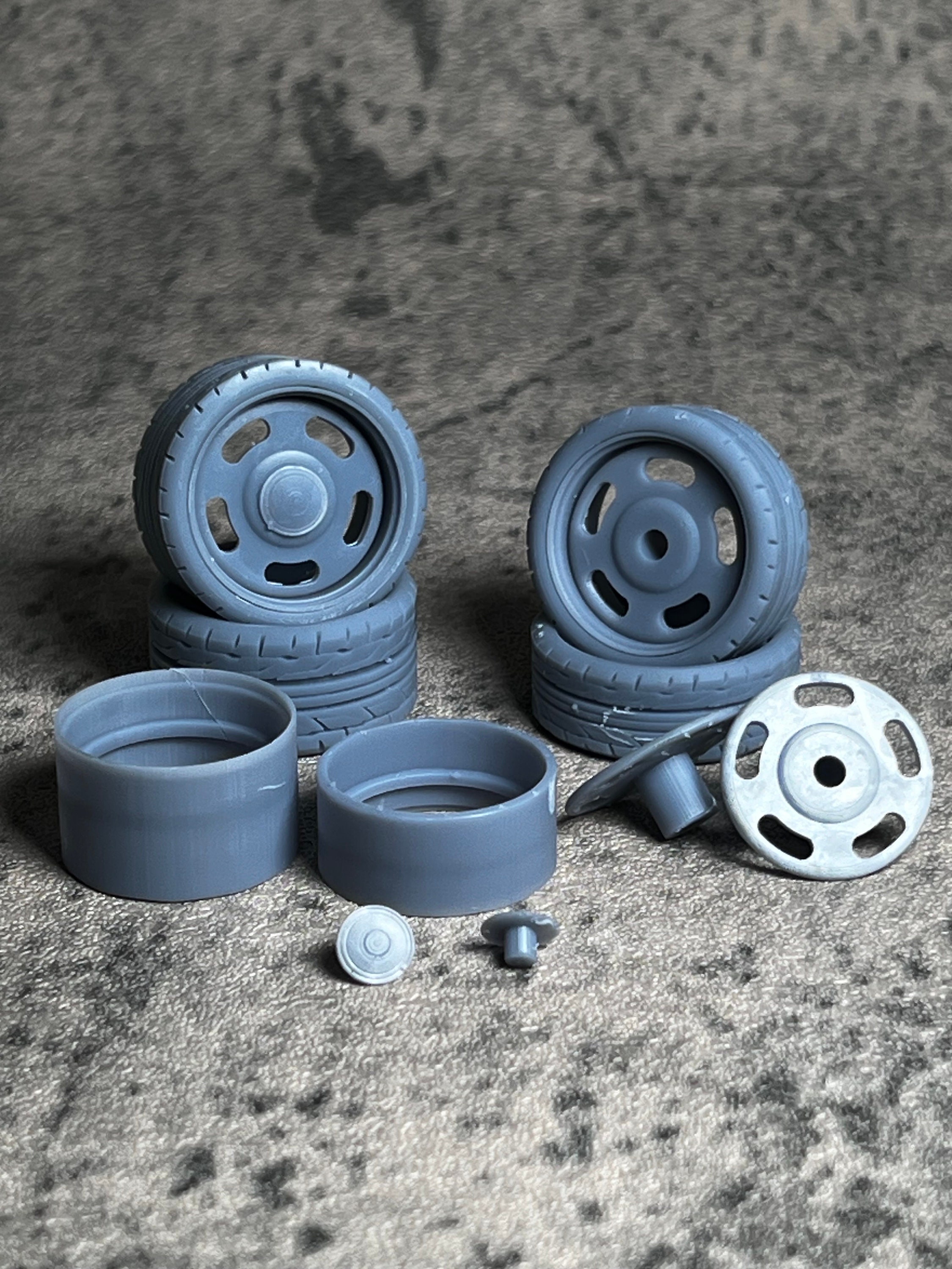 1/24 Scale 22in big Slot Mags Resin 3D Printed Model Car Wheel Set - Etsy