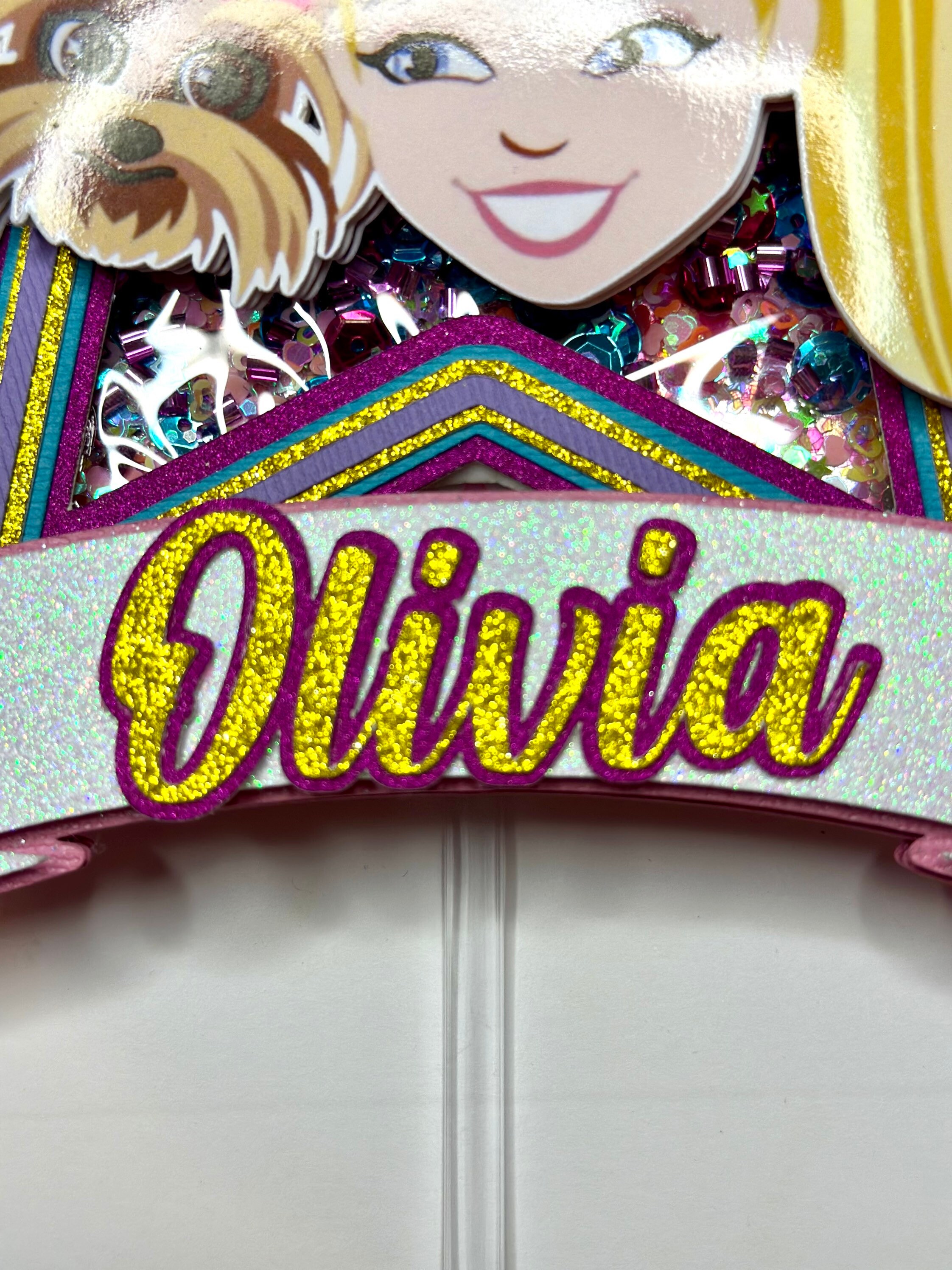 Jojo Siwa Cake Topper, Jojo Cake Topper, Shaker Cake Topper, Jojo Siwa ...