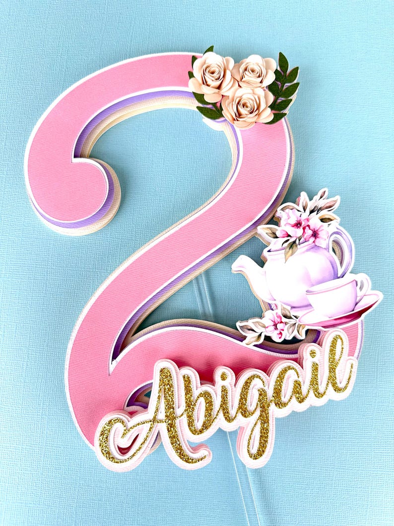 Tea for Two Cake Topper, Tea for Two Party, Tea for Two Birthday, Tea ...