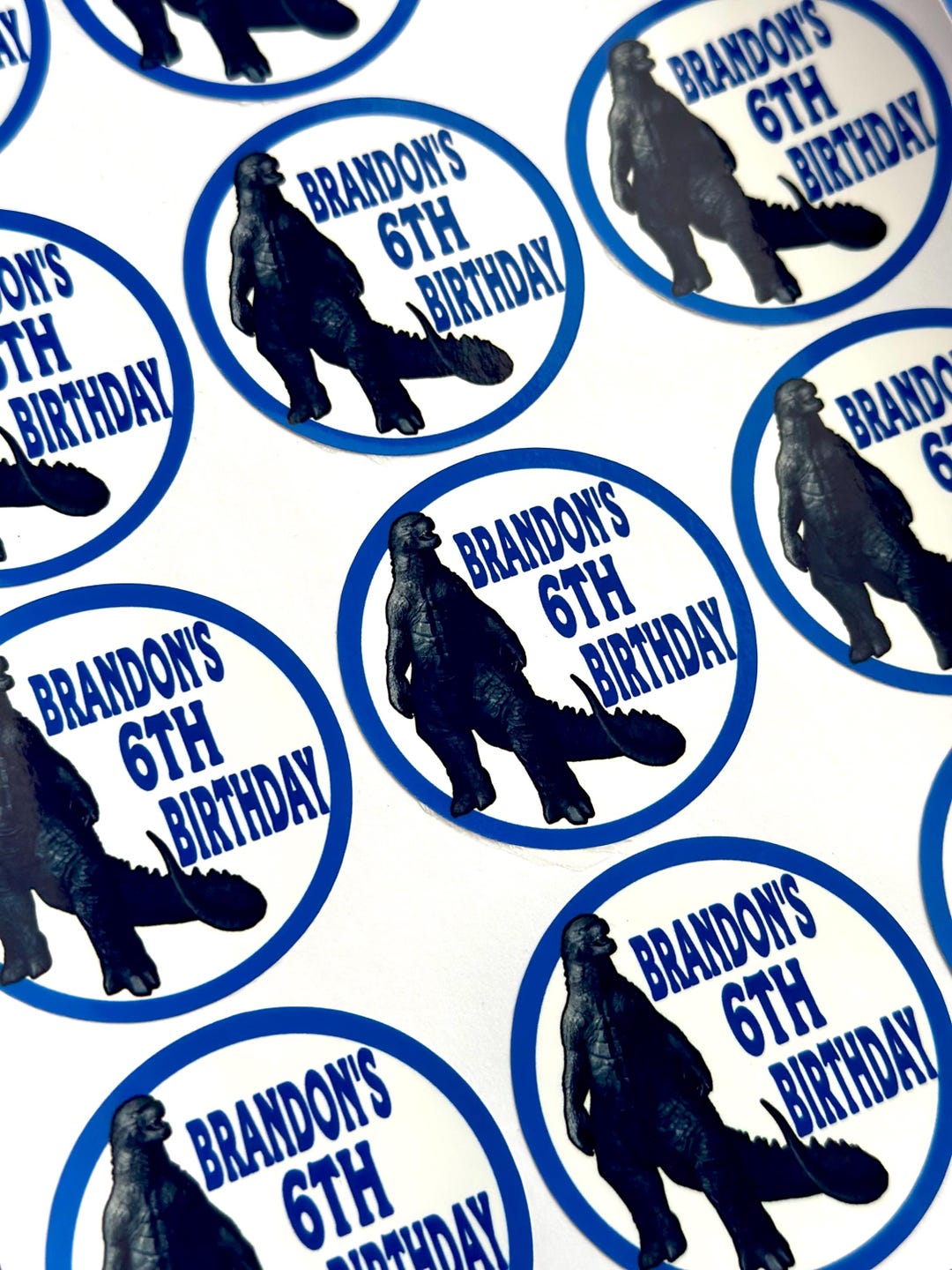 Godzilla Stickers, Godzilla Personalized Stickers, Godzilla Birthday ...
