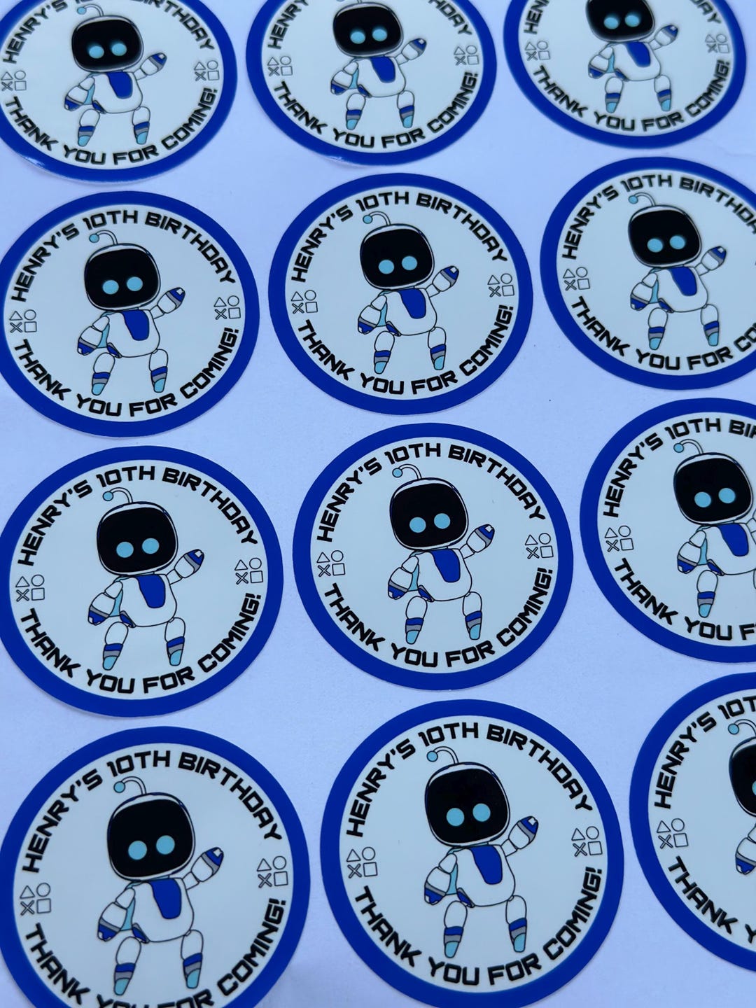 Gamer Robot Stickers, Astro Bot Party Stickers, Astro Bot, Astro Bot ...