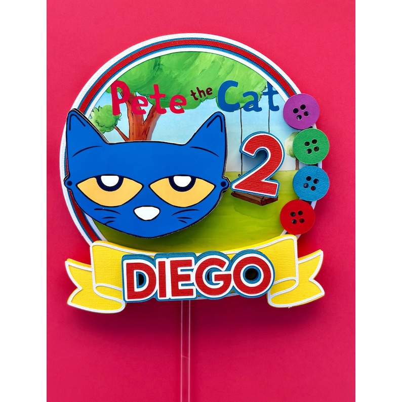 Pete the Cat, Pete the Cat Cake Topper, Pete the Cat Party, Pete the ...