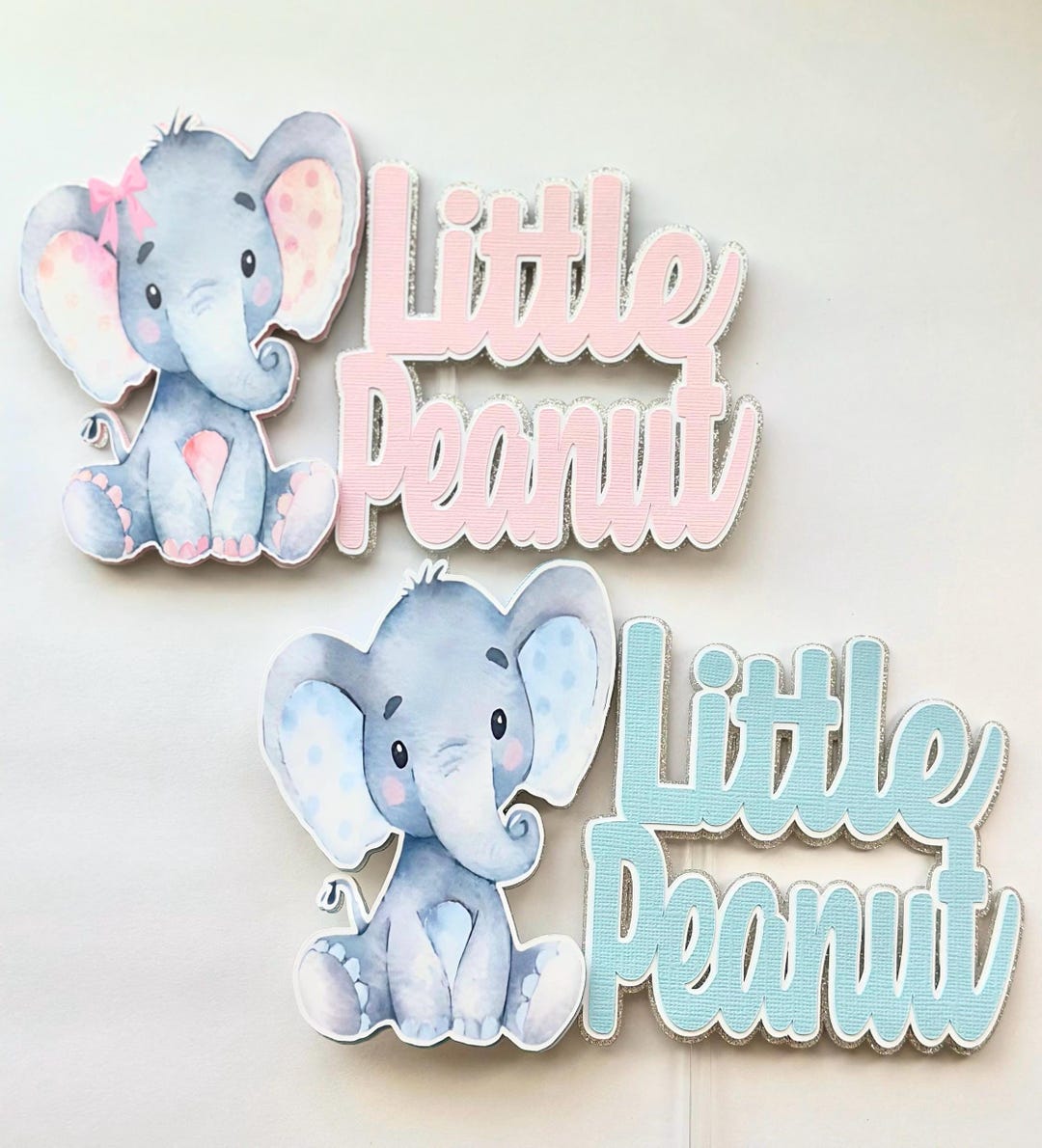 Little Peanut Cake Topper, Peanut Cake Topper, Baby Elephant Cake ...