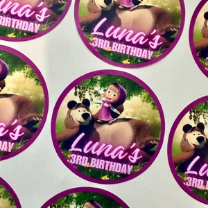 Masha and the Bear Stickers, Masha and the Bear Party, Masha and the ...