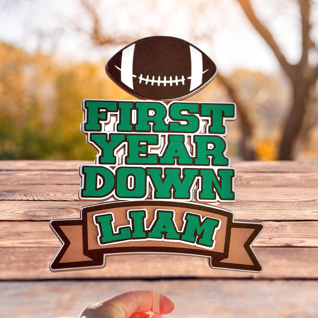 First Year Down Cake Topper, First Year Down, First Year Down Party ...