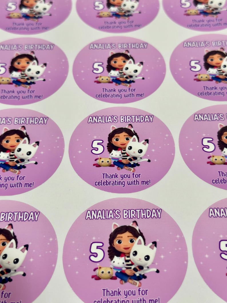 Set of 12 Gabby’s Dollhouse Stickers, Gabby’s Dollhouse Party, Gabby’s ...