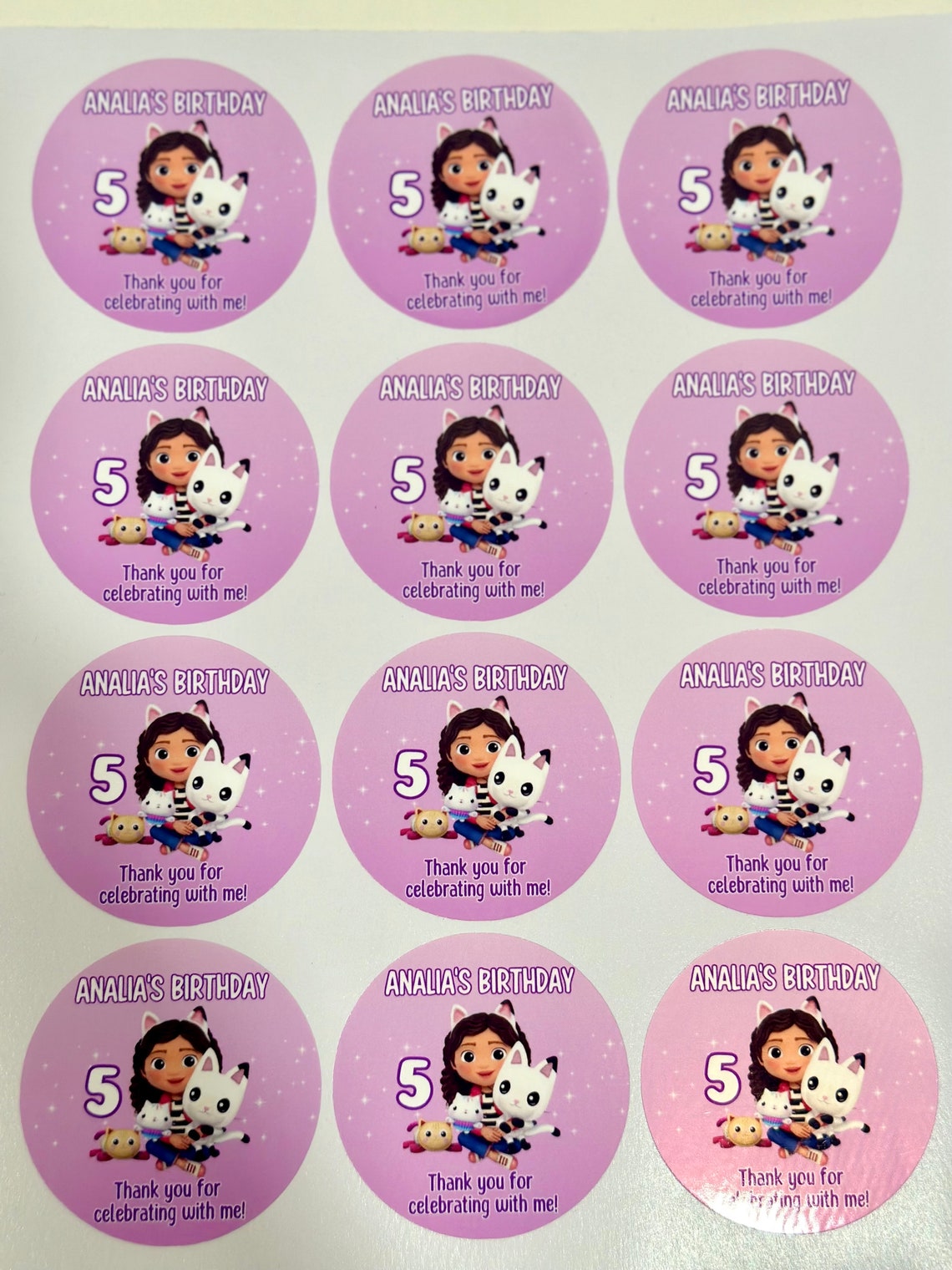 Set of 12 Gabby’s Dollhouse Stickers, Gabby’s Dollhouse Party, Gabby’s ...