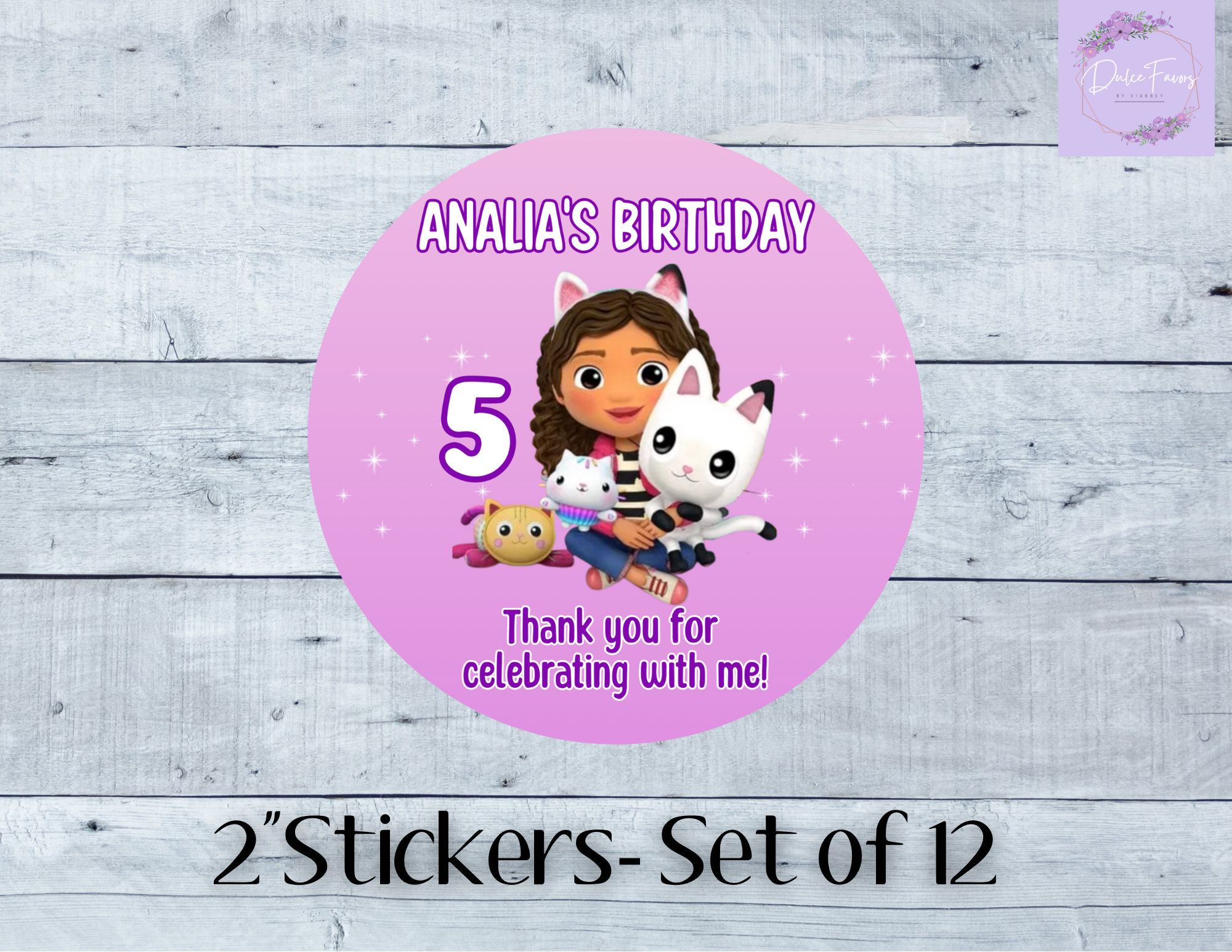 Set of 12 Gabby’s Dollhouse Stickers, Gabby’s Dollhouse Party, Gabby’s ...