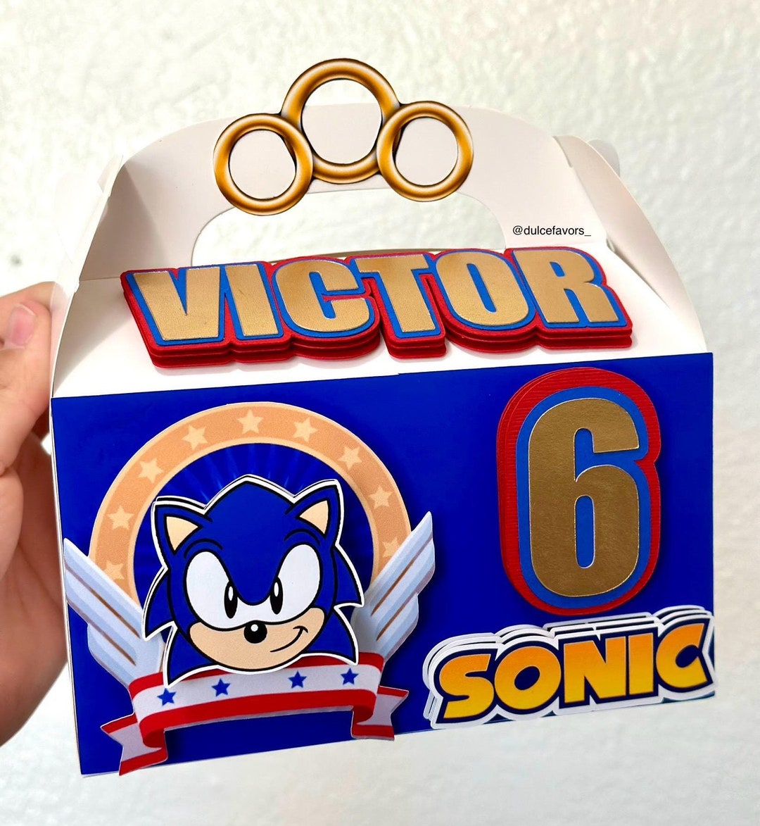3D Sonic Favor Boxes, Sonic Favors Boxes, Sonic Party Favors, Sonic ...