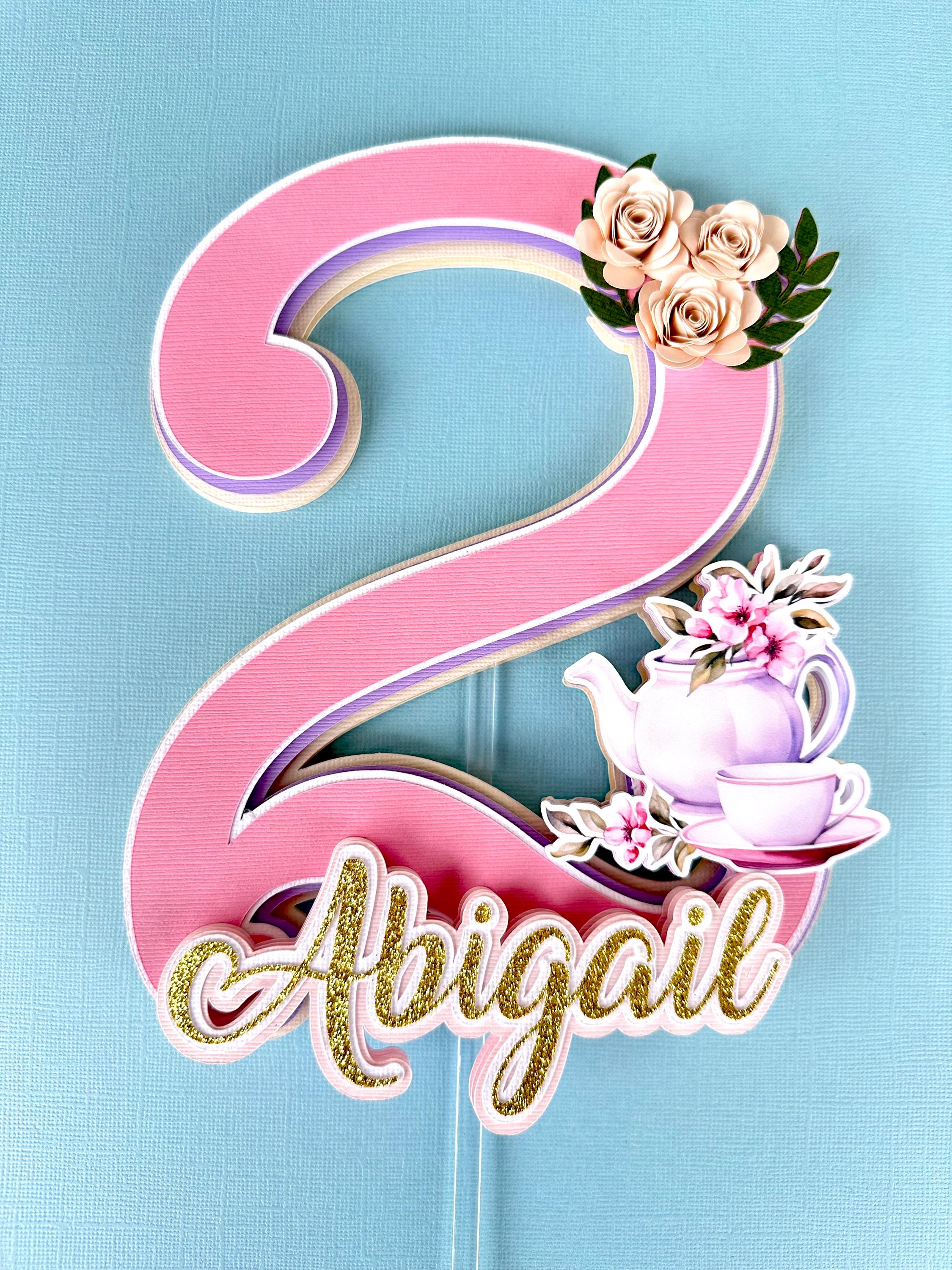 Tea for Two Cake Topper, Tea for Two Party, Tea for Two Birthday, Tea ...