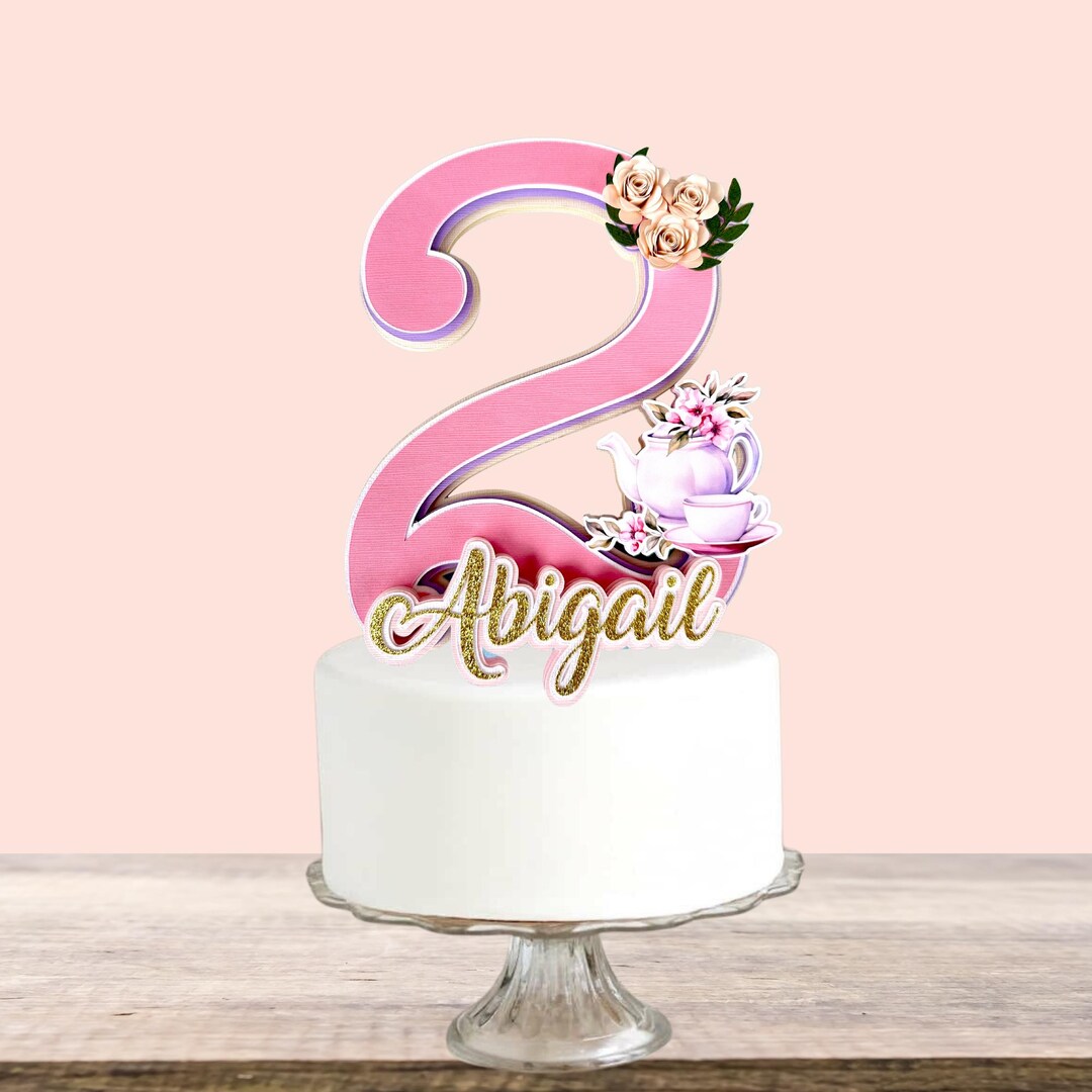 Tea for Two Cake Topper, Tea for Two Party, Tea for Two Birthday, Tea ...