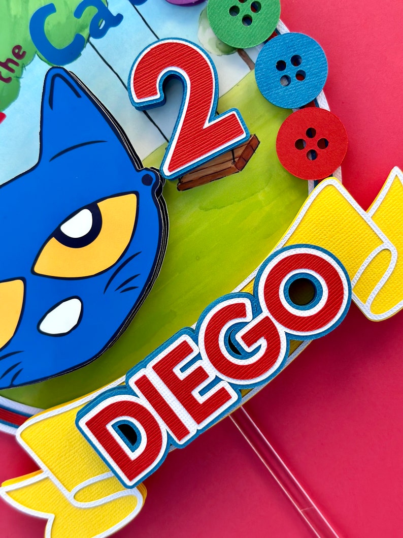 Pete the Cat, Pete the Cat Cake Topper, Pete the Cat Party, Pete the ...