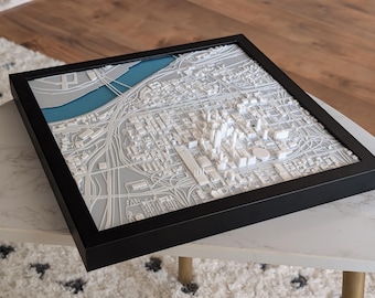 3D Printed City Map - Etsy