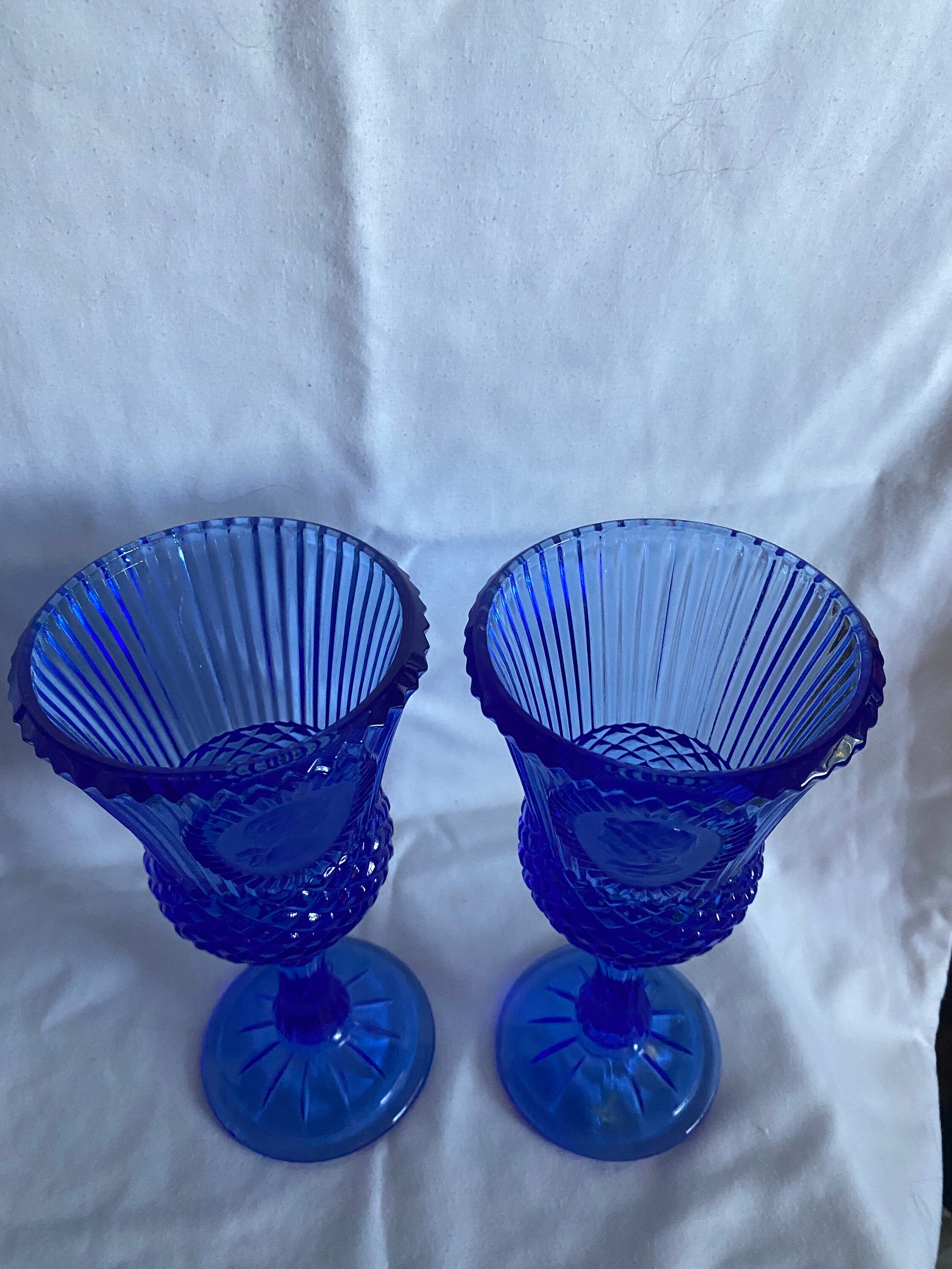 Avon Cobalt Blue Festoria Goblets (set of 2) - Etsy