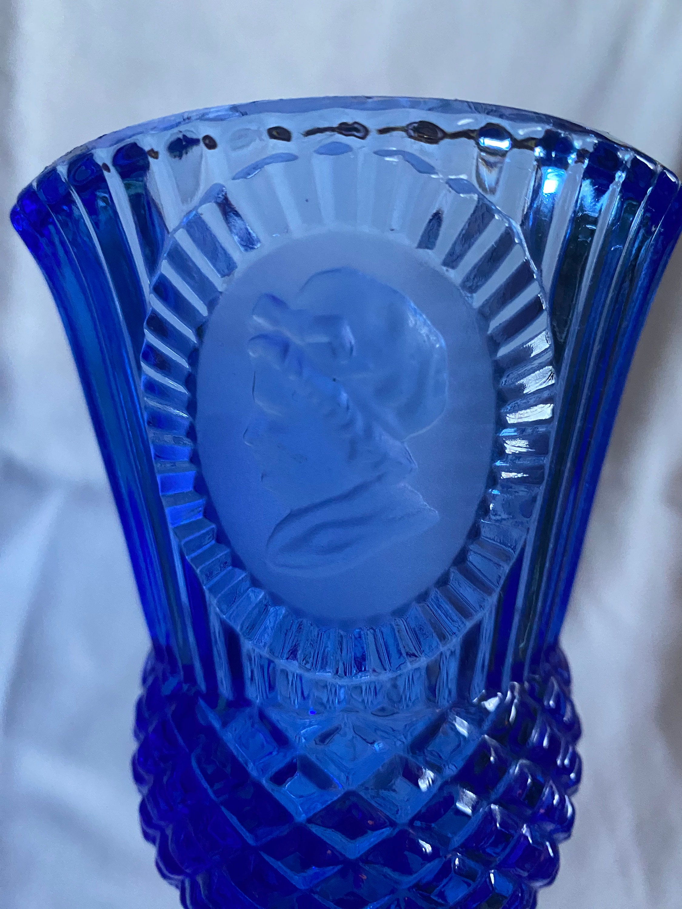 Avon Cobalt Blue Festoria Goblets (set of 2) - Etsy