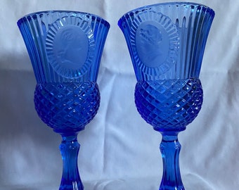 Blue Avon Goblets - Etsy