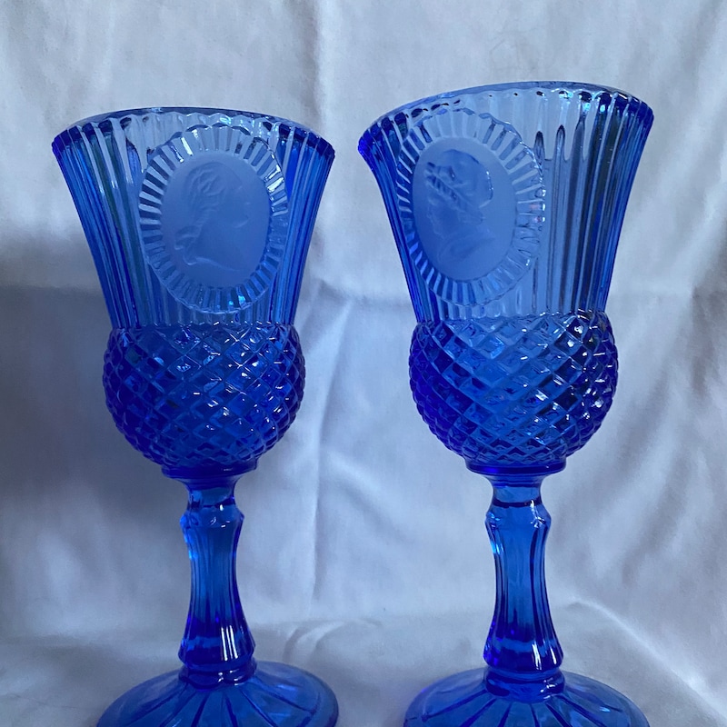 Cobalt Blue Goblets - Etsy