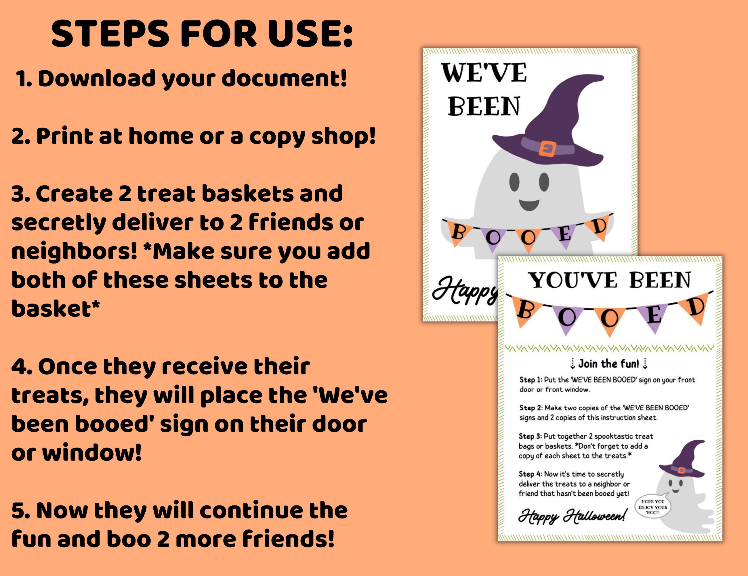 You've Been Booed Halloween Signs / Digital Download - Etsy