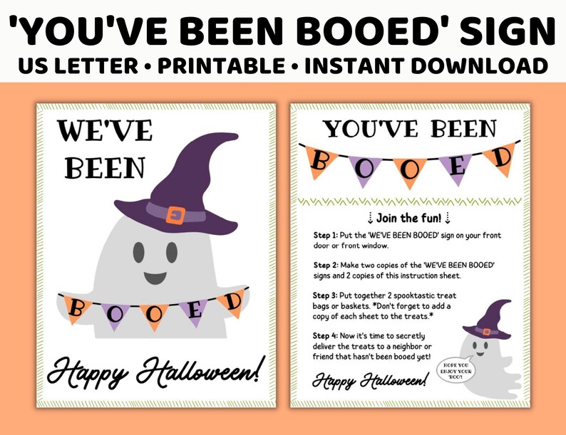 You've Been Booed Halloween Signs / Digital Download - Etsy