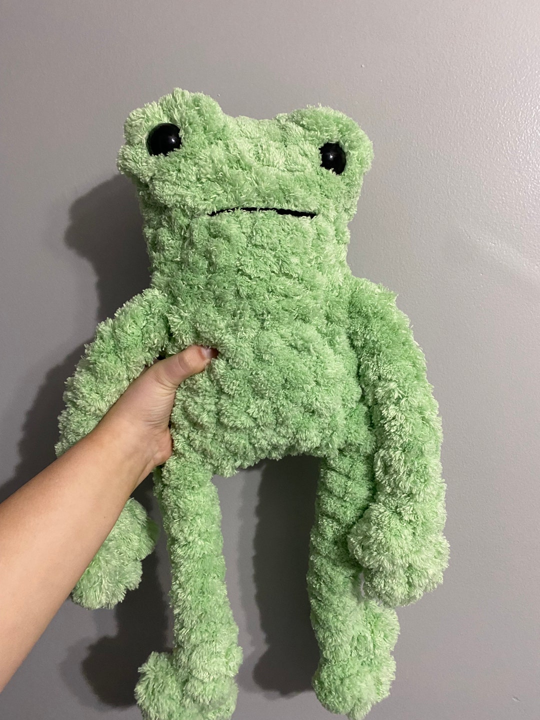 Crocheted Jumbo Leggy Frog Plushie Amigurumi Gifts Frog Stuffed Animal ...