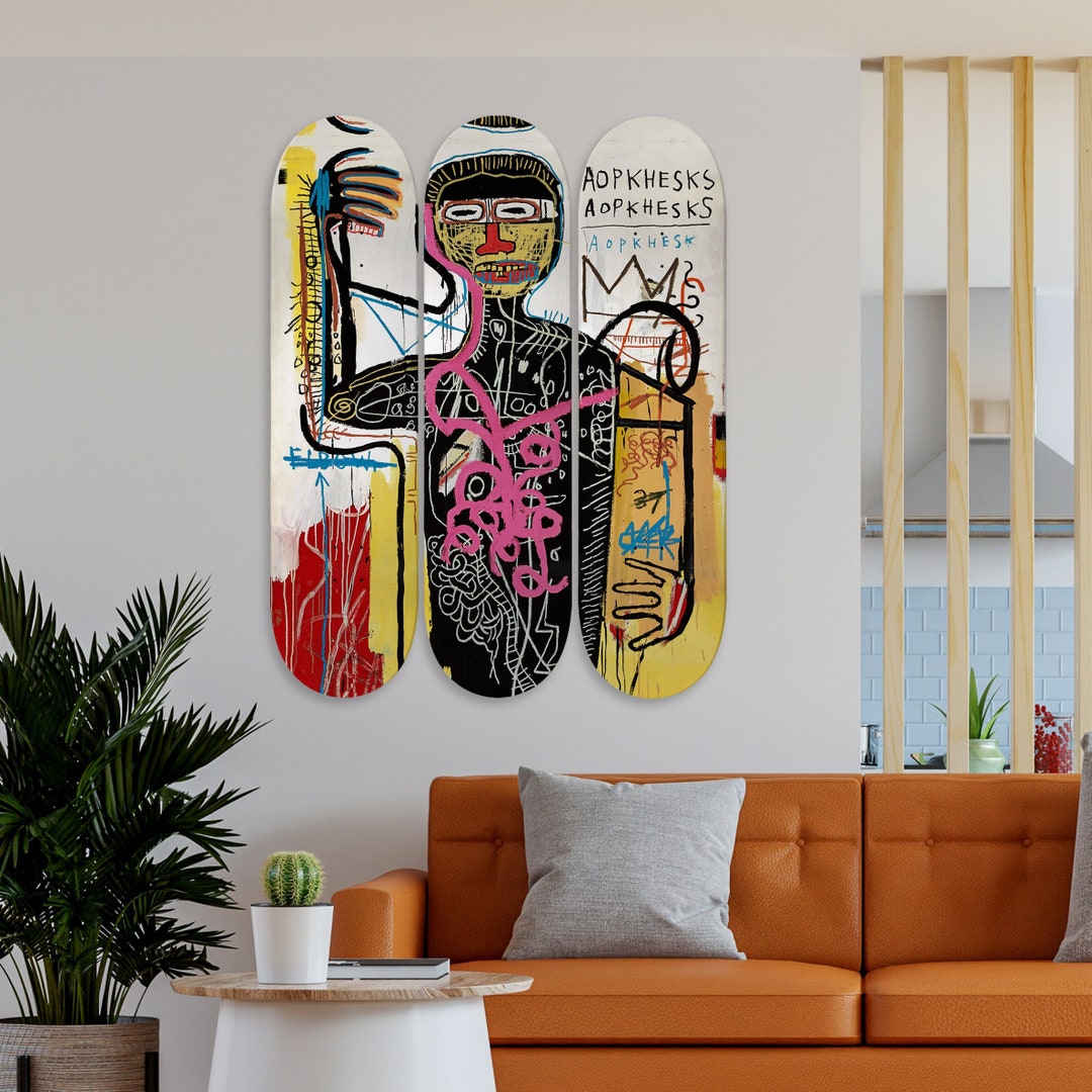 Basquiat Versus Medici 3 Skateboard Art Art Pop Art - Etsy