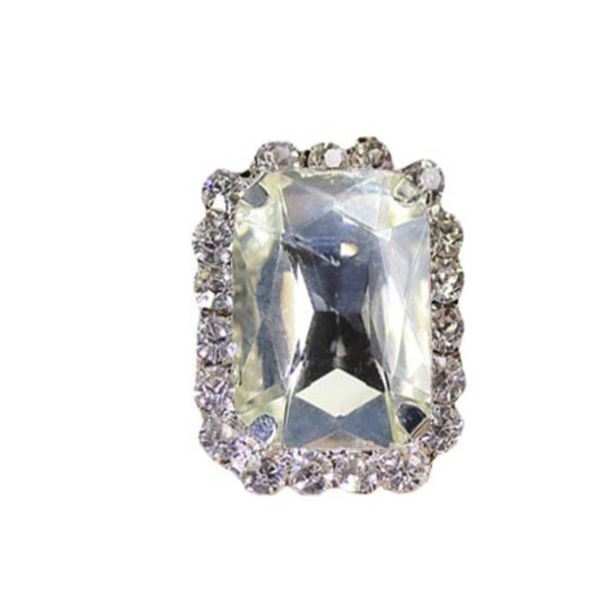 Luxurious Square Rhinestone Buttons, Colorful Crystal Buttons ...