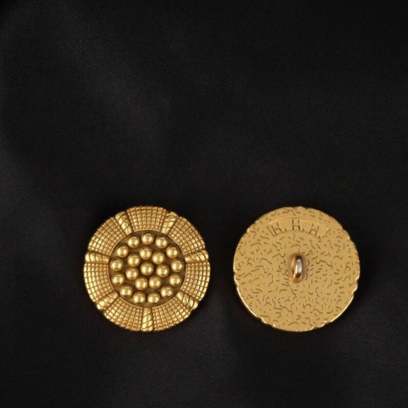 Vintage Gold Textured Metal Buttons for Retro Fashion & Crafts - Etsy