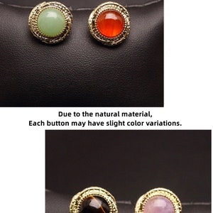 Vintage Gemstone Buttons: Unique Decorative Alloy Buttons (16mm, 19mm ...