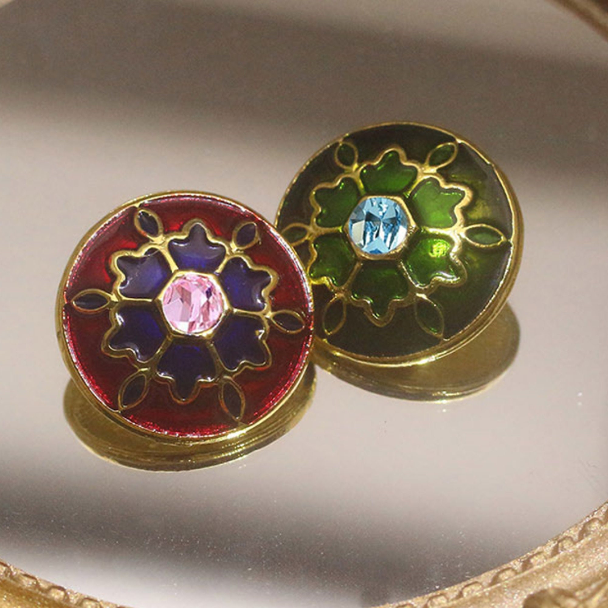 Handmade Vintage Shank Buttons Rhinestone Buttons Large Buttons for ...