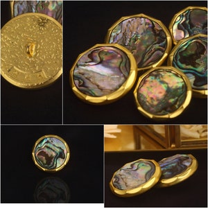 Natural Abalone Shell Buttons Handmade Decorative Shank Buttons for ...