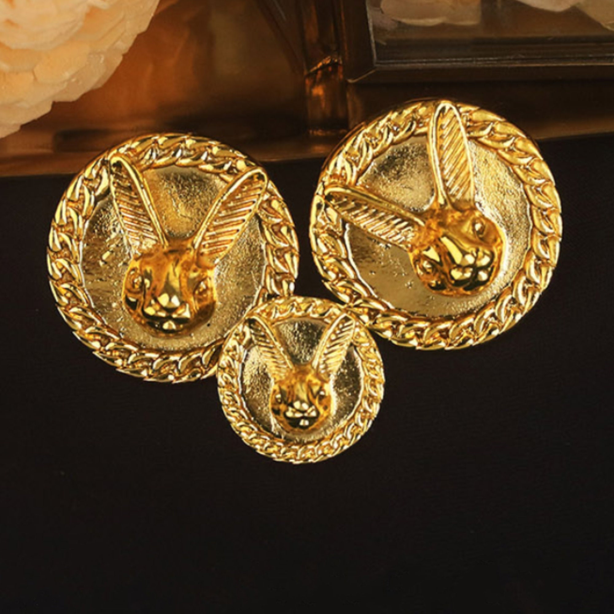 Cute 3D Bunny Buttons Handmade Metal Shank Buttons Easter Decorative ...