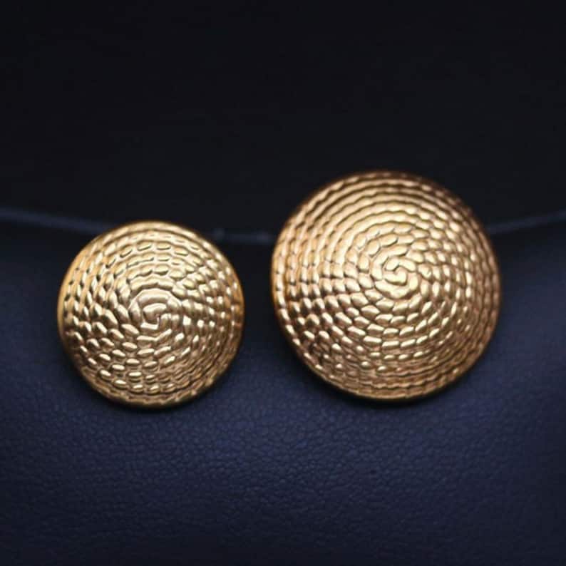 Vintage Gold Metal Buttons: Art Deco - Inspired Textured Gold Accents ...