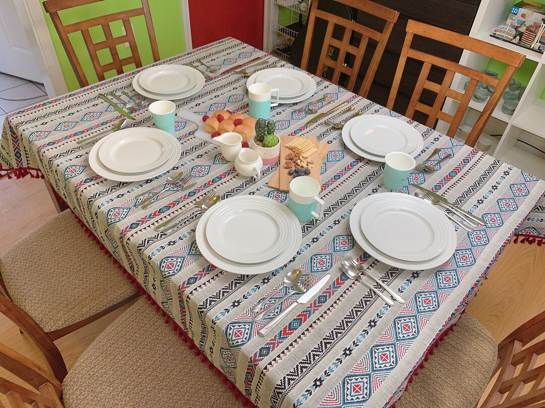 Personalized Tablecloths, Custom Square, Boho Tablecloth,custom ...