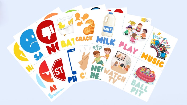 Printable English Communication Cards for Infants to Toddlers Age - Etsy