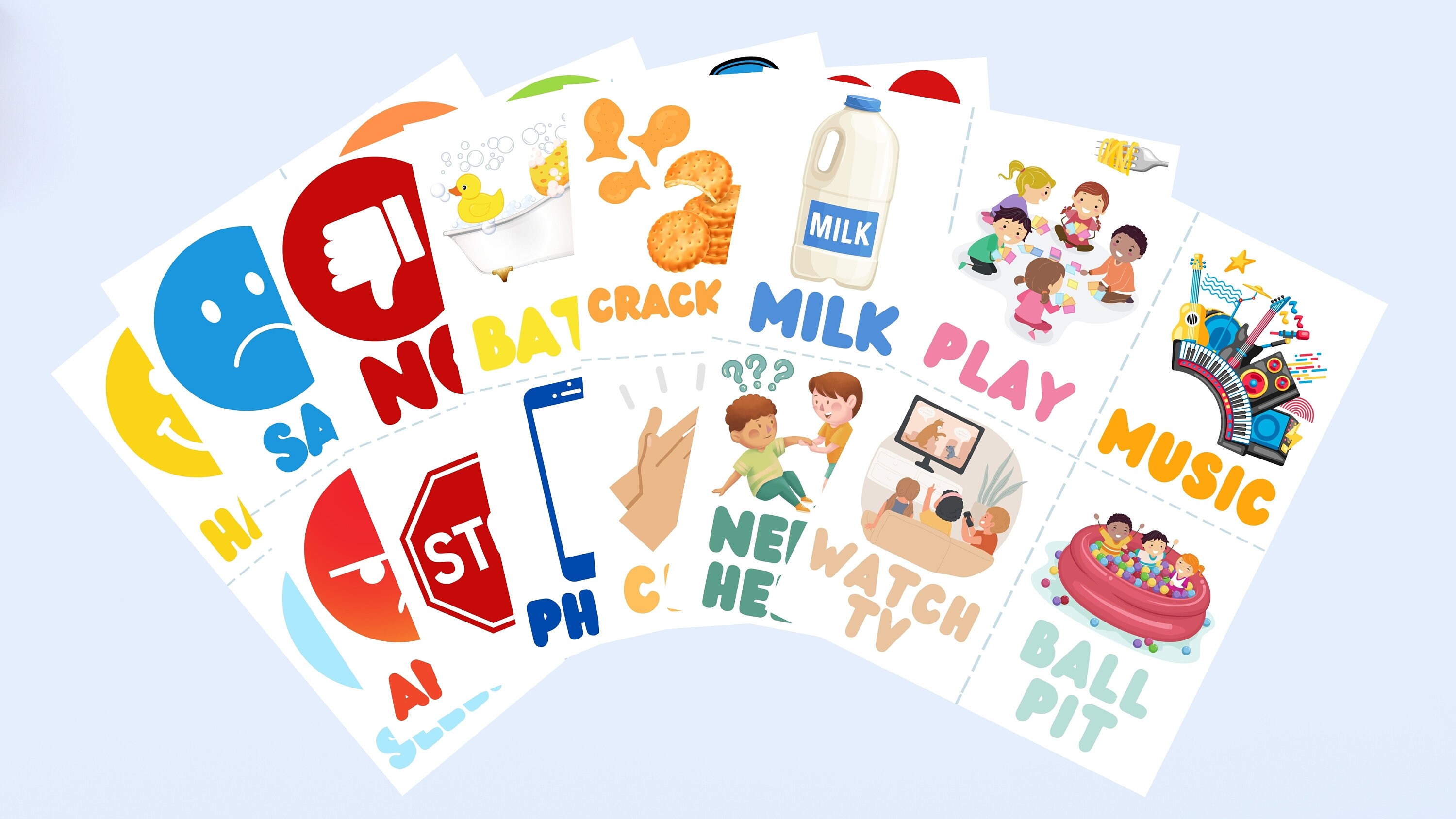 Printable English Communication Cards for Infants to Toddlers Age - Etsy