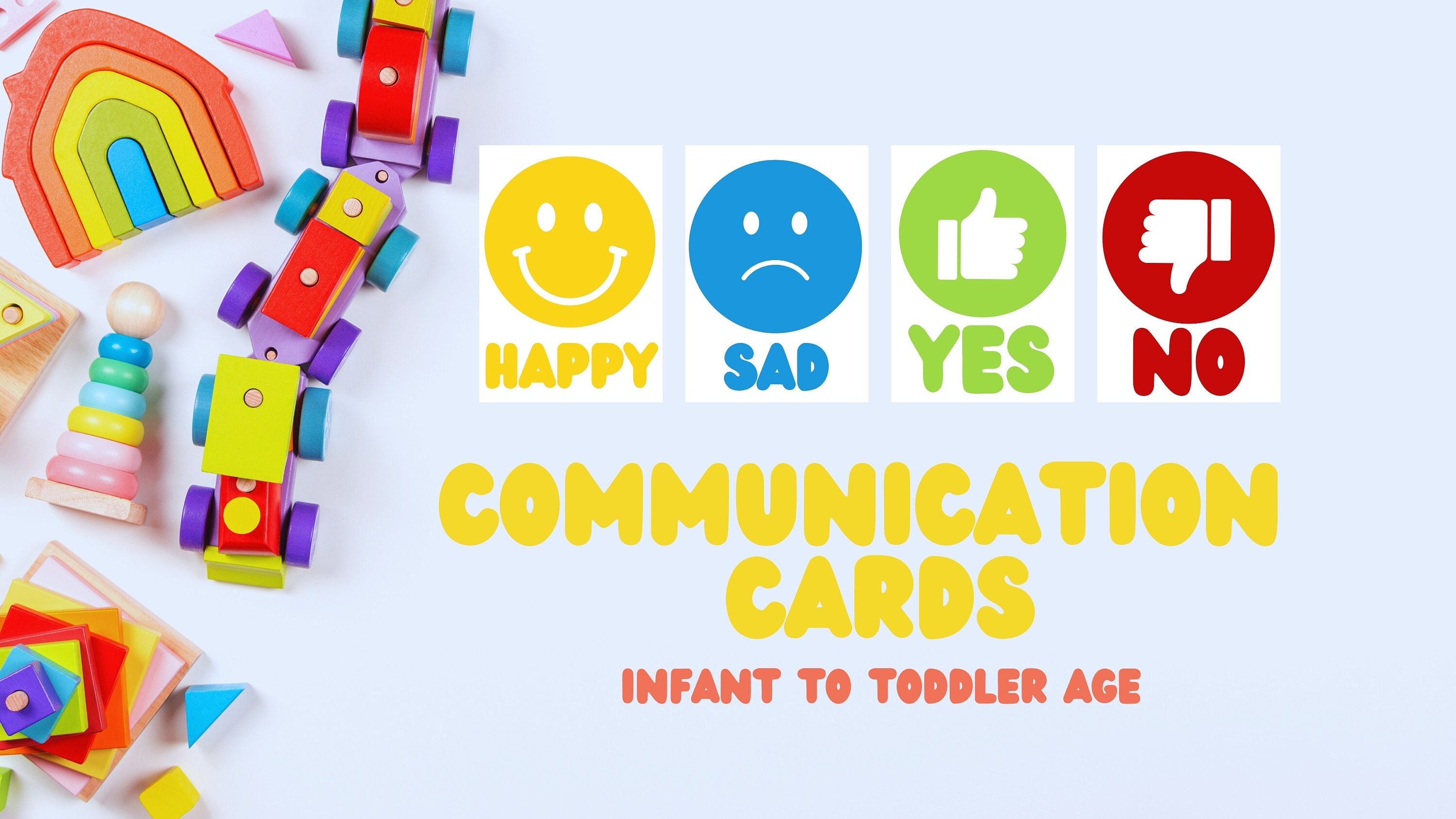 Printable English Communication Cards for Infants to Toddlers Age - Etsy