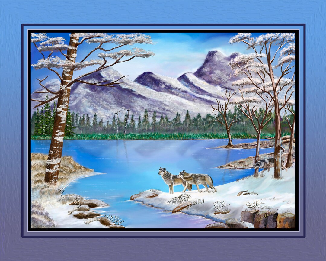 Wolf Pack Digital Bob Ross Technique With Custom Brushes More Than One ...