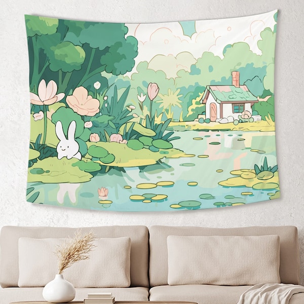 Pink Kawaii Tapestry - Etsy