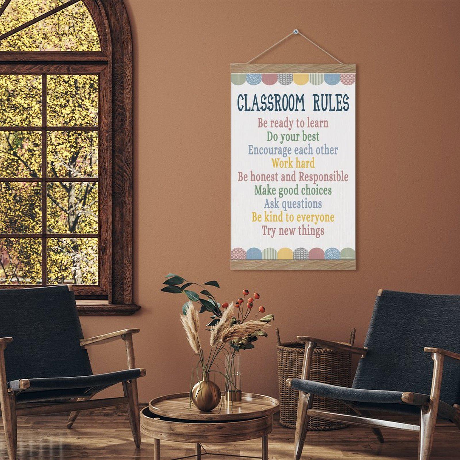 Classroom Rules Hanging Canvas Print Positive Hanging Canvas Sign ...